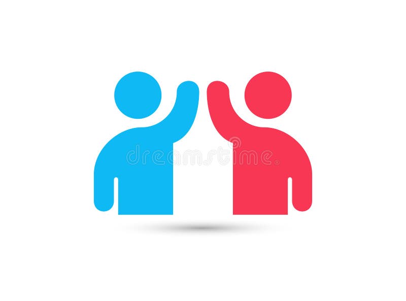Teamwork Concept Logo Vector Team Work Icon on White Vector Image Stock ...