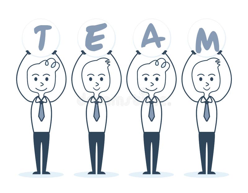 Teamwork Vector, Doodle Illustration, Business People Stock Vector ...