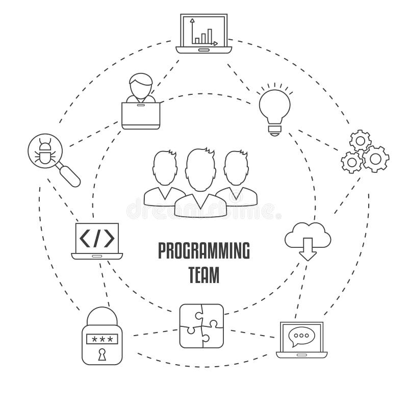 Teamwork Concept with People Stock Vector - Illustration of friendship ...