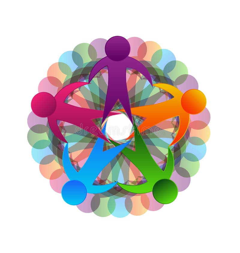 Teamwork Group of Friends, Icon Stock Vector - Illustration of ...