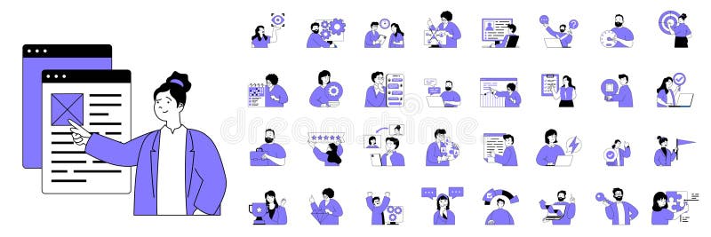 Teamwork Concept with People Situations Mega Set in Flat Web Design ... Teamwork Concept with People Situations Mega Set in Flat Web Design ...