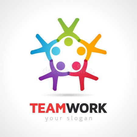 Teamwork Concept People Symbol Vector Logo Template Stock Vector ...