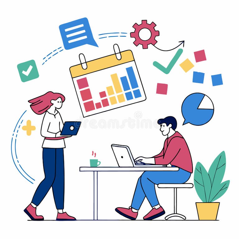 Teamwork Concept. Project Management and Partnership Metaphor Stock ...