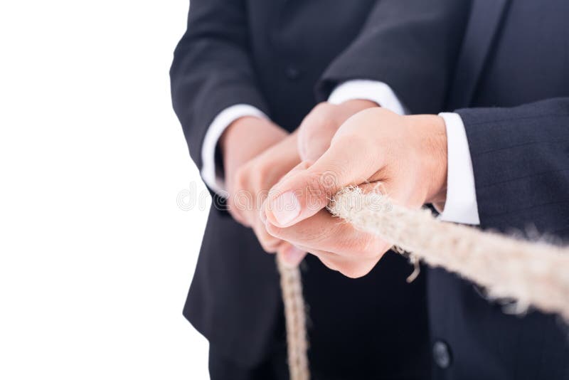 Teamwork Concept Pull the Rope Stock Image - Image of person, support ...