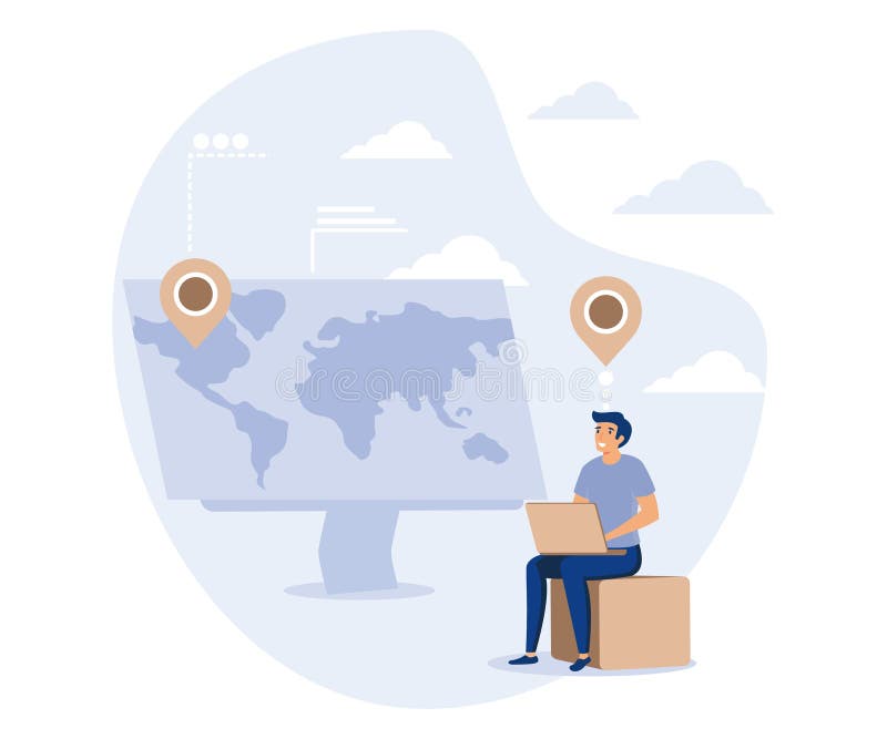 Teamwork Concept, Remote Worker, Online Job, Distance Team, Stock ...