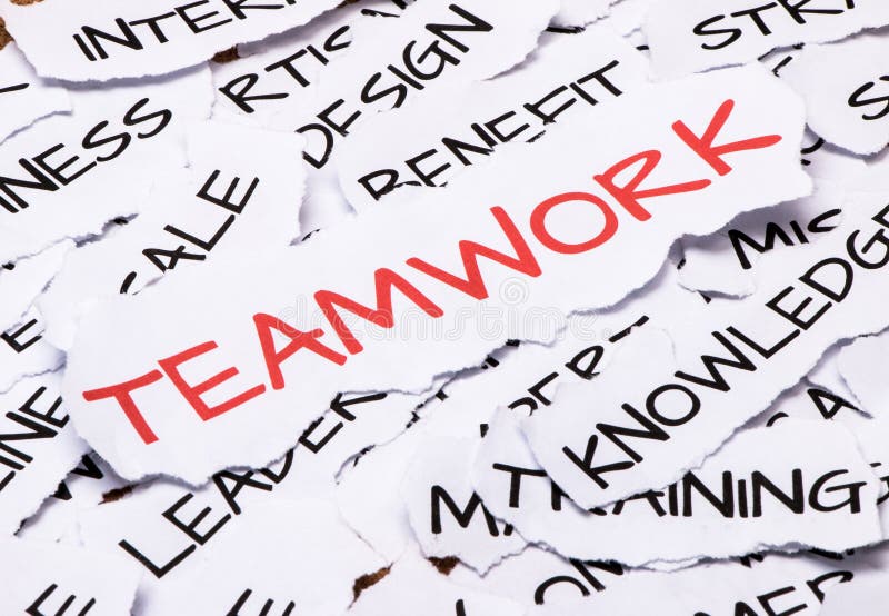 Teamwork Concept Chart with Business Elements Stock Image - Image of ...