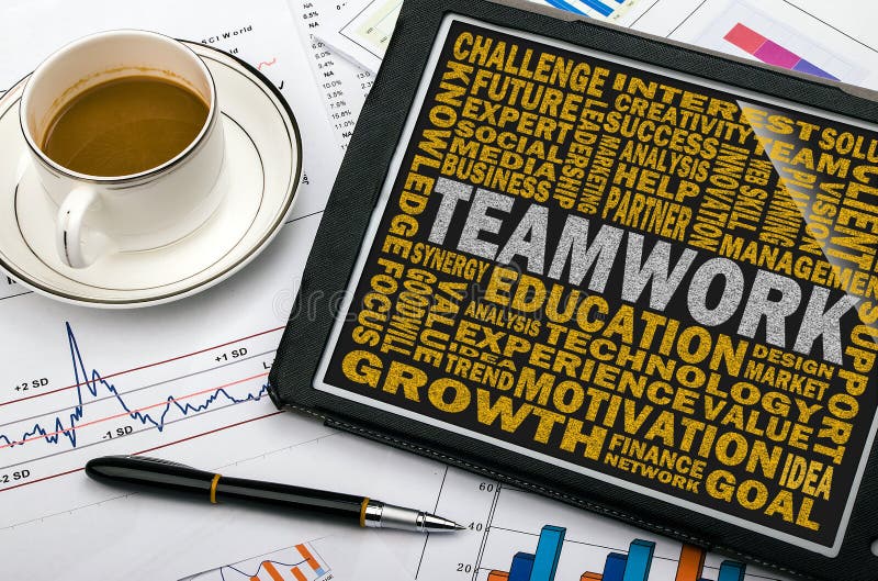 Teamwork Concept Chart with Business Elements Stock Image - Image of ...