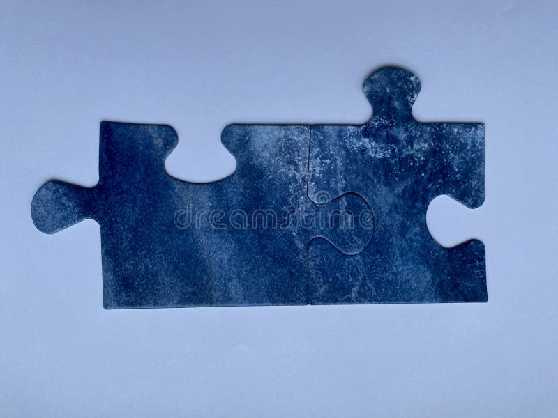 Teamwork Concept Two Puzzle Pieces Connected on Blue Background Stock ... Teamwork Concept Two Puzzle Pieces Connected on Blue Background Stock ...