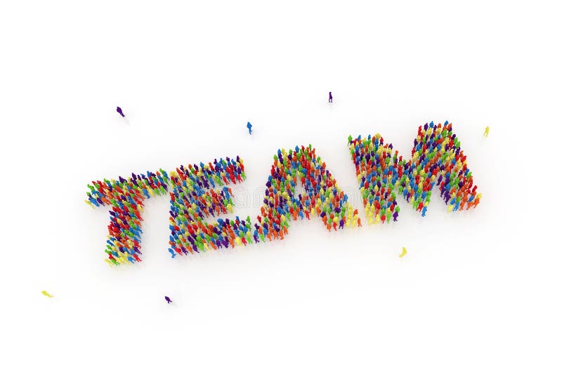 Teamwork Concept on White Background Stock Illustration - Illustration ...