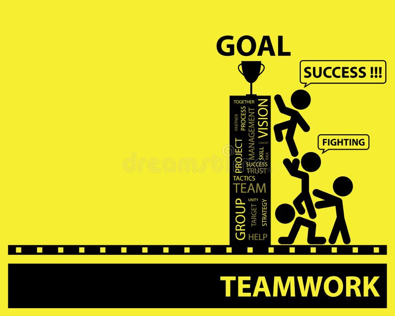 No Teamwork with word tag stock vector. Illustration of management ...