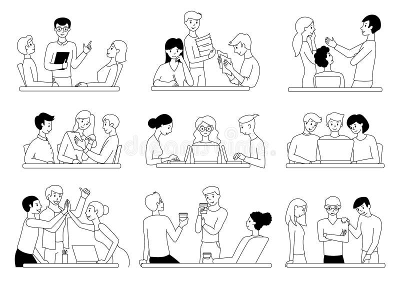 Teamwork concepts set. stock vector. Illustration of design - 197342597