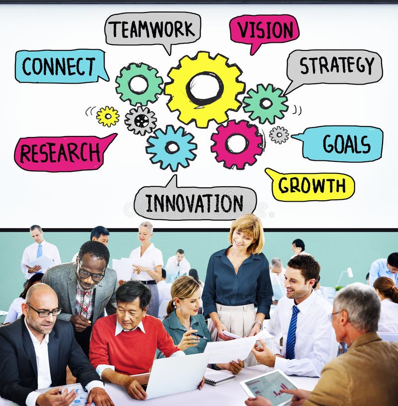 Teamwork Connect Strategy Vision Together Gear Concept Stock Image ...