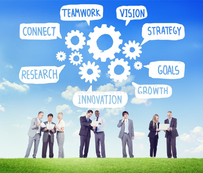 Teamwork Connect Strategy Vision Together Gear Concept Stock Image ...
