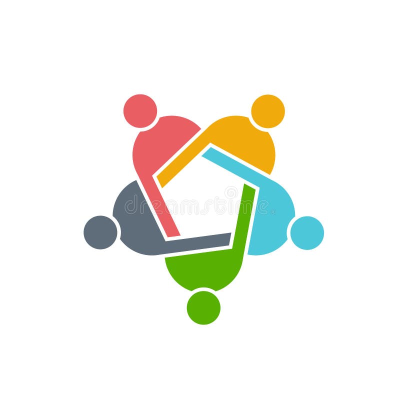 Teamwork Connection Logo Illustration Stock Illustration - Illustration ...