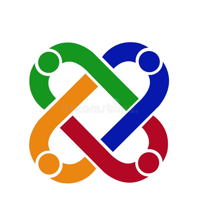 Teamwork Connection People Business Vector Logo Stock Vector ...