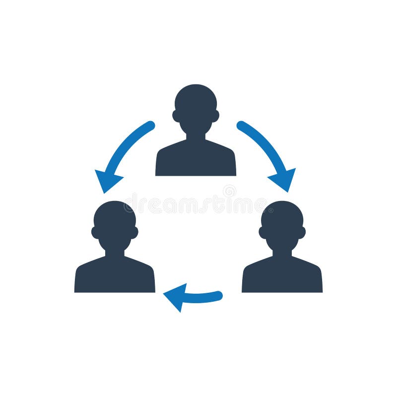 Teamwork connectivity icon stock vector. Illustration of management ...