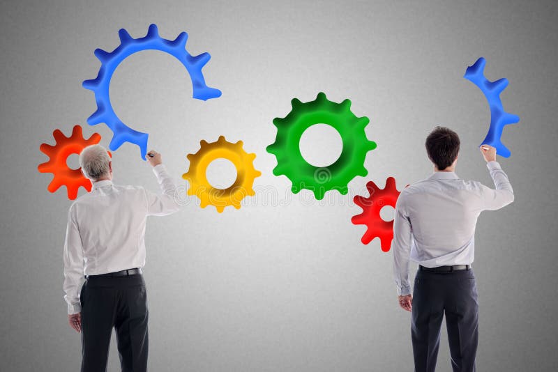 Teamwork and Contribution Concept Stock Photo - Image of machine ...