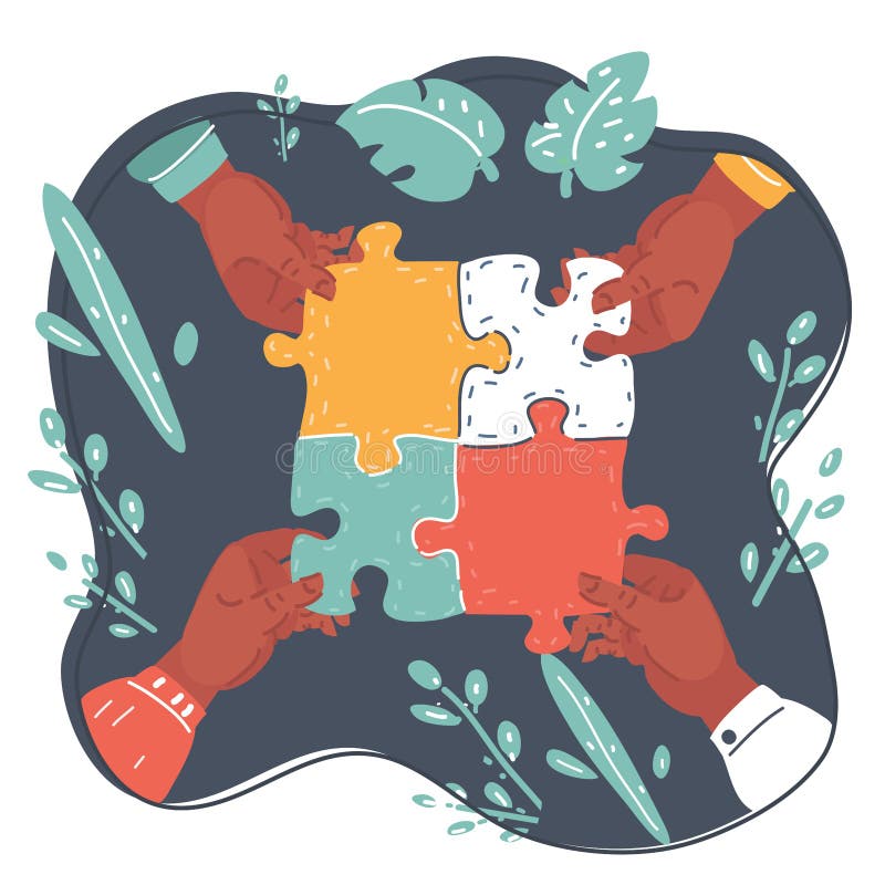 Teamwork and Cooperation Concept. Stock Vector - Illustration of ...