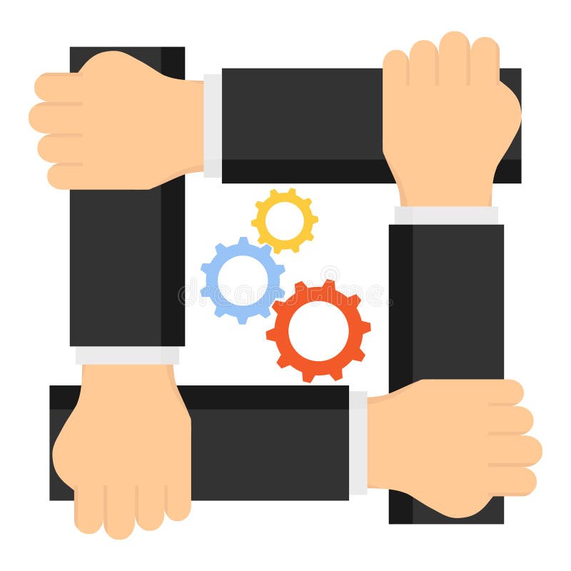 Teamwork, Cooperation, Interaction. People Hold Each Other`s Hands ...