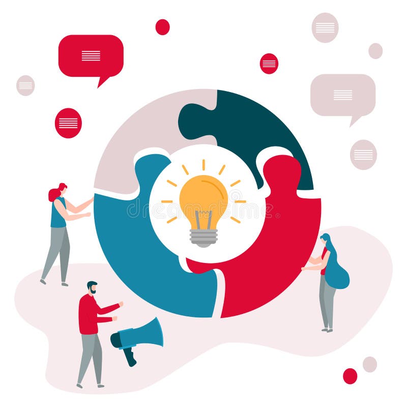 Teamwork Cooperation Partnership. Business Concept Stock Vector ...