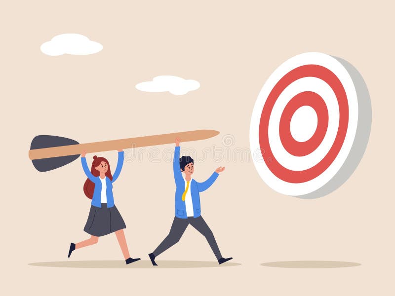 Teamwork Aiming for Target, Business Goal or Achievement, Focus on Goal ... Teamwork Aiming for Target, Business Goal or Achievement, Focus on Goal ...