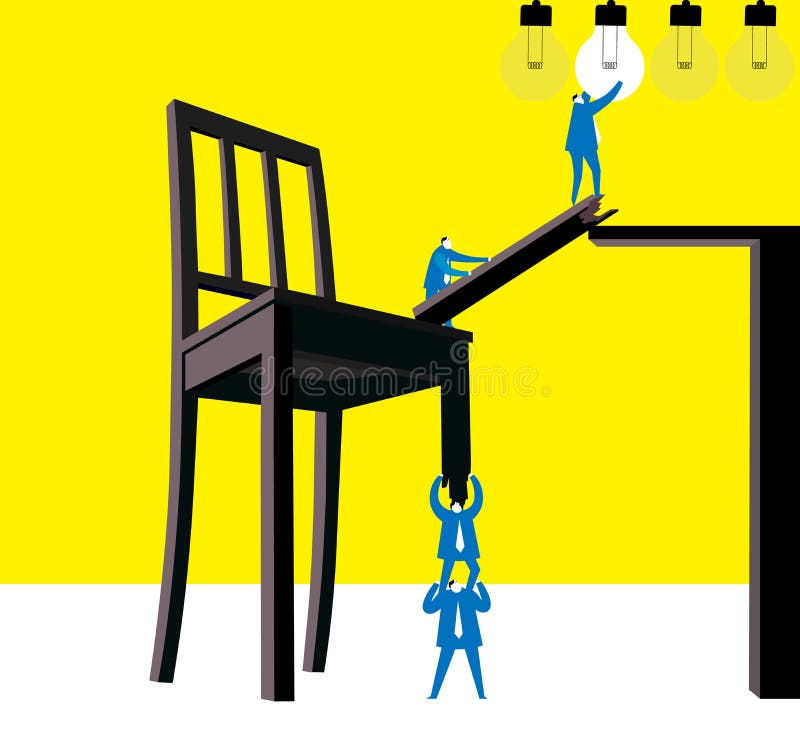 Teamwork : Create a Variety of Possible for Ideas Stock Illustration ...