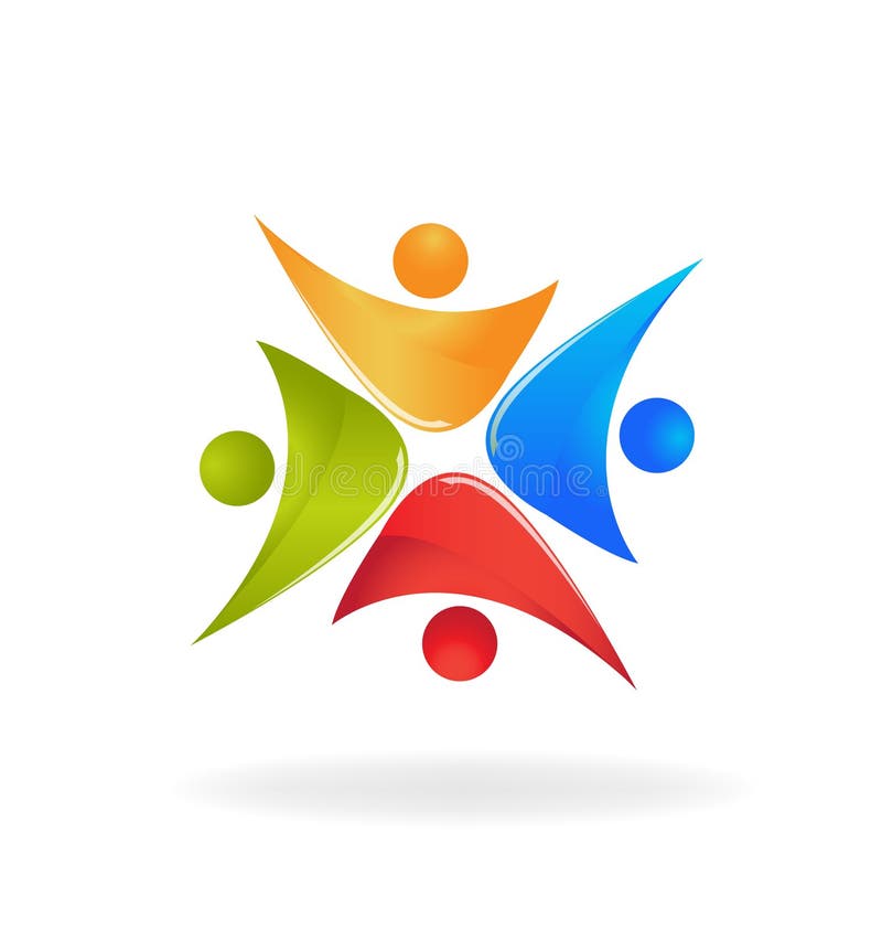 People Union Team Work Celebrating Happyness Wellness Celebration Logo ...