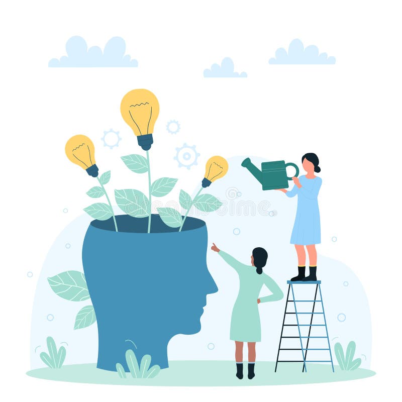 Innovation, New Creative Idea Generation, Tiny People Work with Factory ...