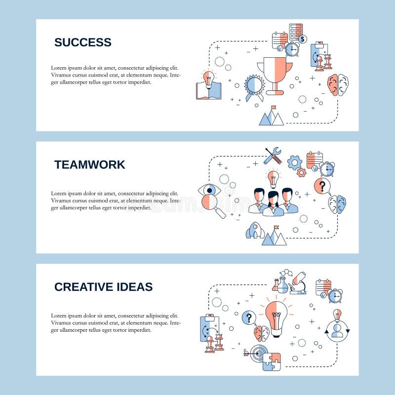 Teamwork, Creative Idea and Success Concepts Stock Vector ...