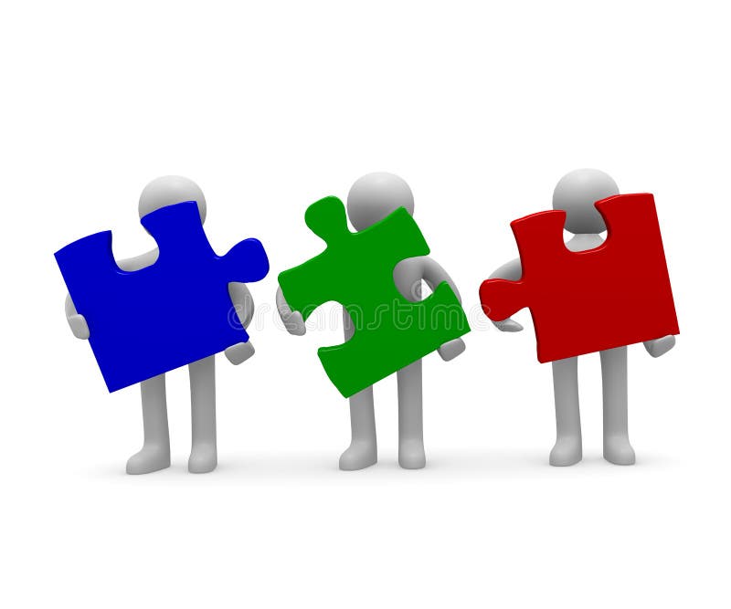 3d man teamwork concept stock illustration. Illustration of ...