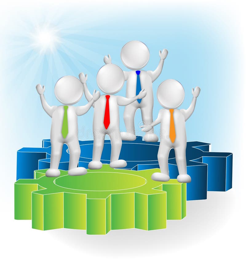 Teamwork 3d people stock illustration. Illustration of graphic - 67711099