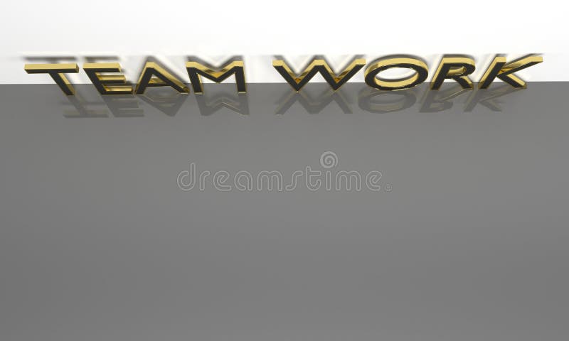 Teamwork 3d text. stock illustration. Illustration of partnership ...
