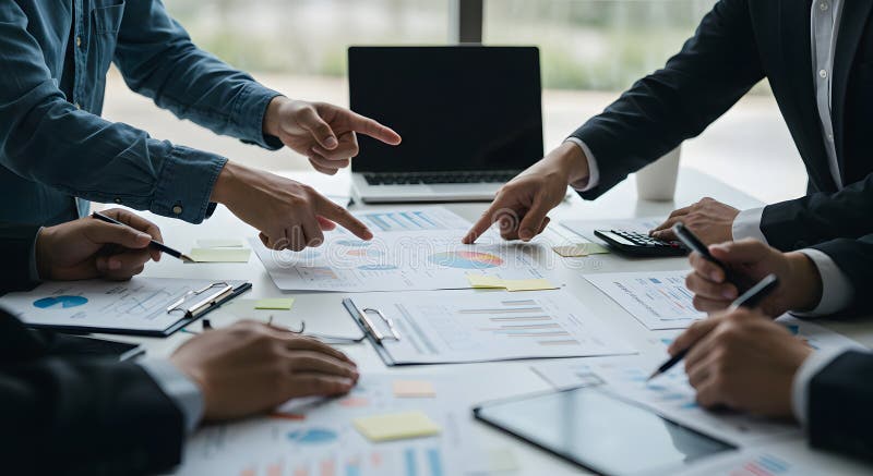 Teamwork & Data Analysis Stock Image - Image of information, growth ...