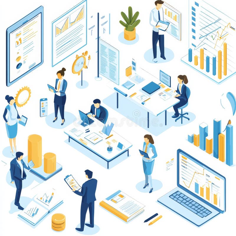 Teamwork and Data Analysis in a Modern Business Environment Stock ...