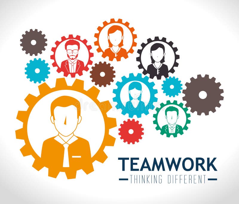Teamwork vektor abbildung. Illustration von informationen - 31864846