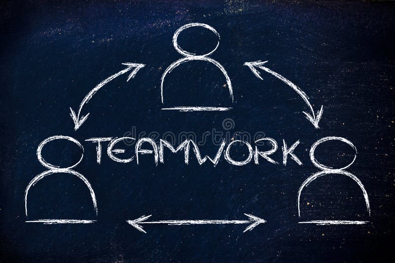 Teamwork, Design with Group of Collaborative Co-workers Stock Image ...