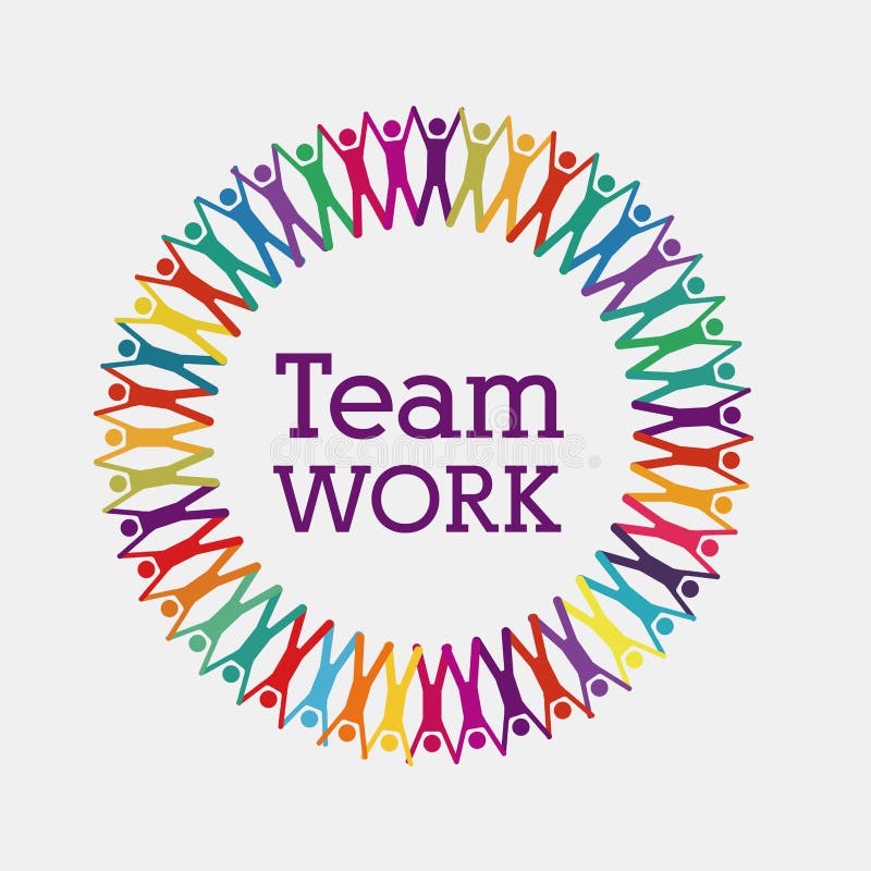 Collaboration People Join Hands Teamwork Stock Vector - Illustration of ...