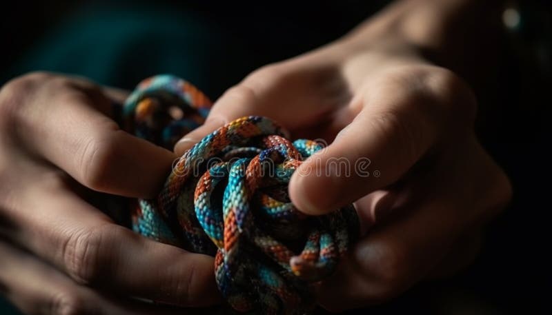 Teamwork and Determination Tied the Knot Outdoors Generated by AI Stock ...