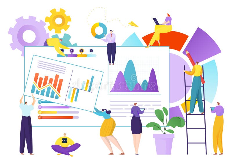 Teamwork Devlopment and Analysis Chart, Research Diagram Imternet Graph ...