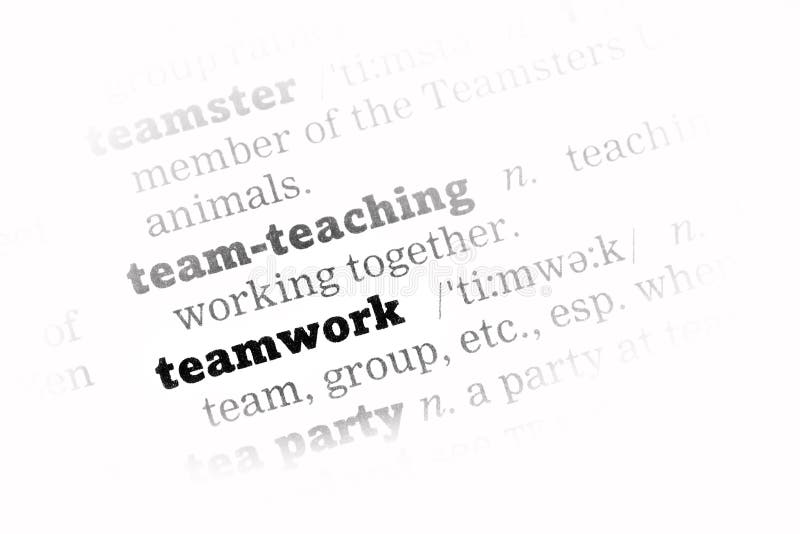Teamwork in dictionary stock image. Image of notebook - 1797483