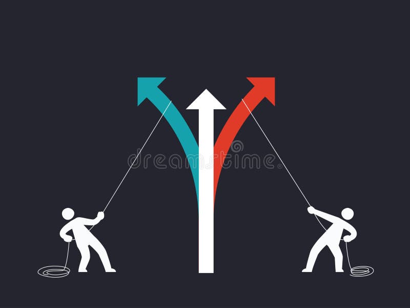 A Teamwork with Different Purpose. Isolated Vector Illustration Stock ...