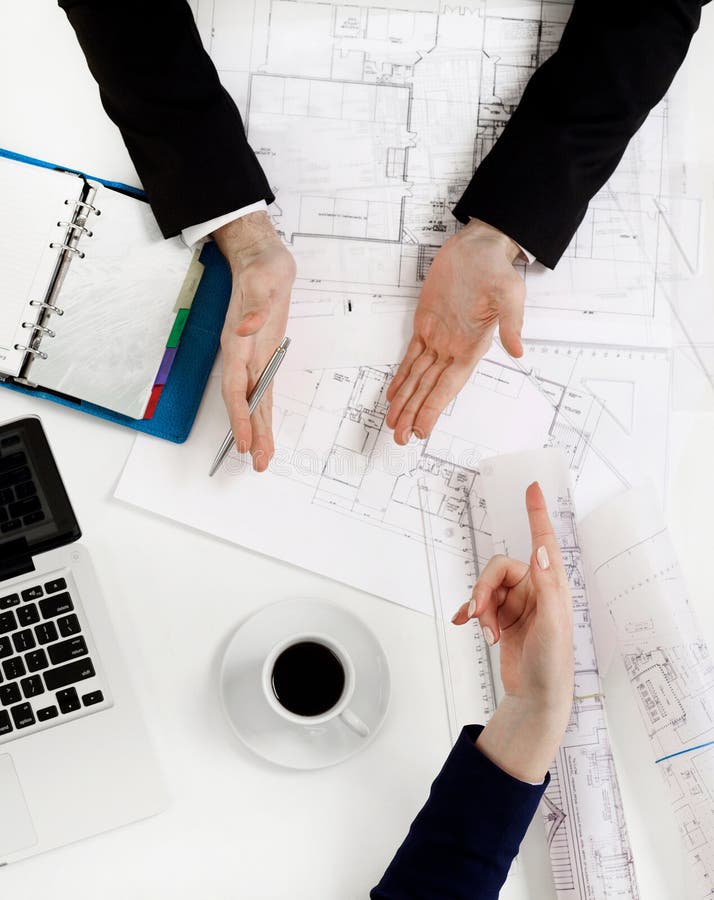 Project Discussion Concept from Above Stock Photo - Image of document ...