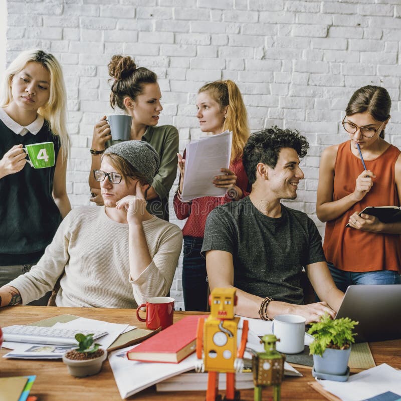 Teamwork Discussion Meeting Brainstorming Start Up Concept Stock Photo ...
