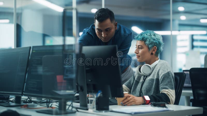 Teamwork in Diverse Office: Project Manager Talks with Creative ...