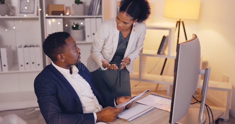 Teamwork, Documents and Business People in Meeting in the Office ...