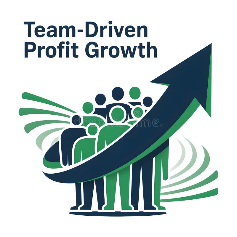 Teamwork Drives Profit Growth a Visual Representation of Collaborative ...
