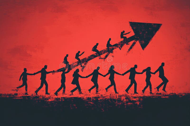 Teamwork Driving Success People United in Progress Abstract ...