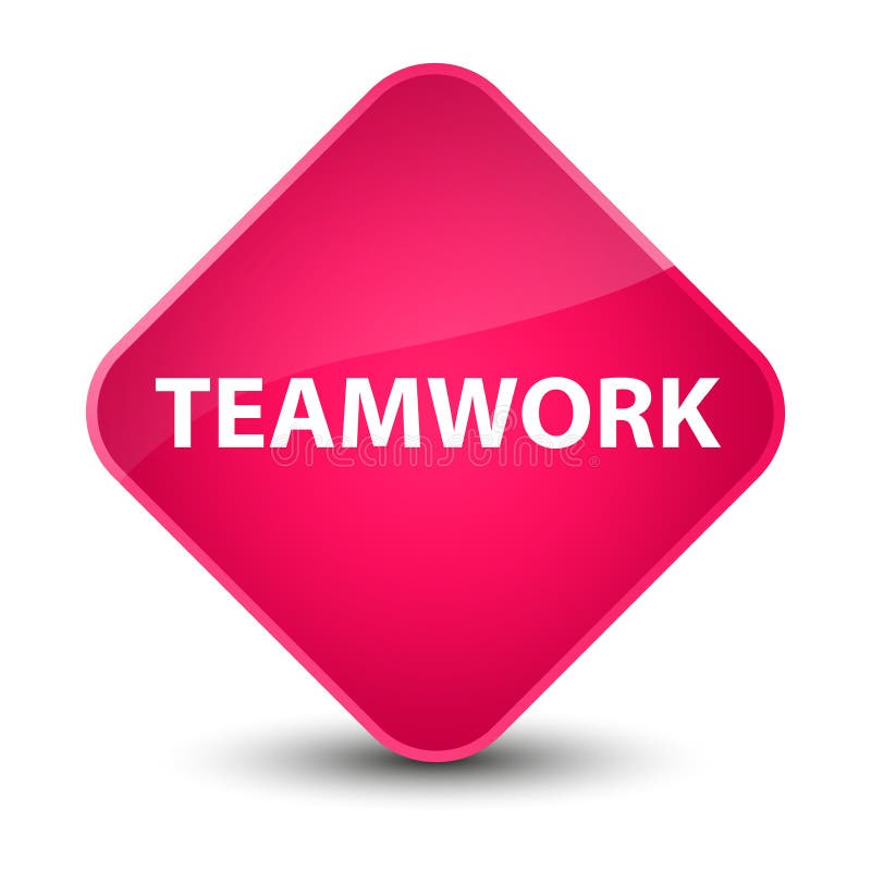 Teamwork Elegant Pink Diamond Button Stock Illustration - Illustration ...