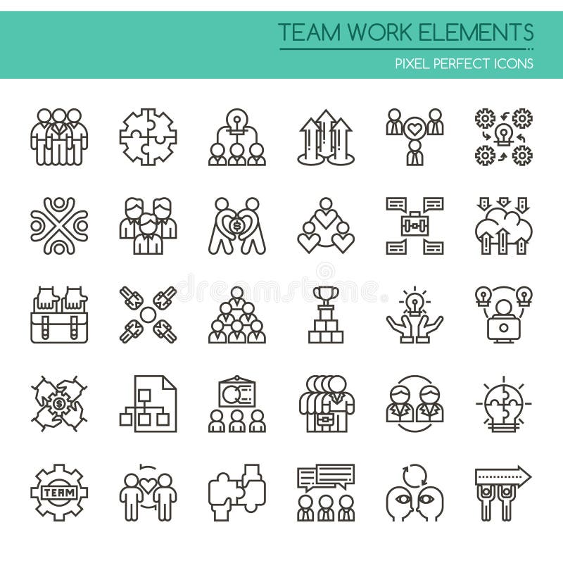 Teamwork Elements stock vector. Illustration of icon - 94653387
