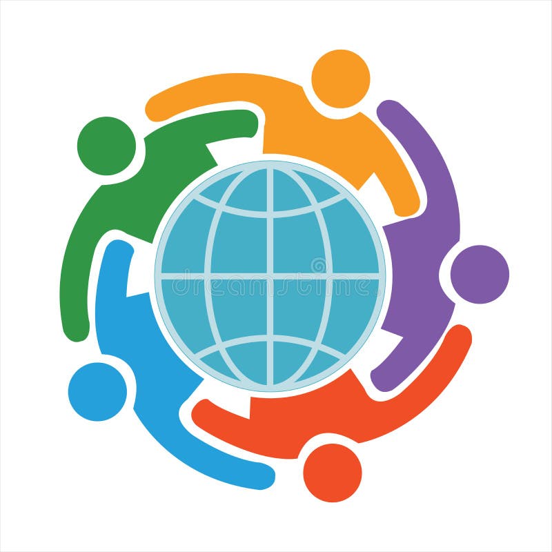 Teamwork Embrace . Community Network and Social Connections Vector ...